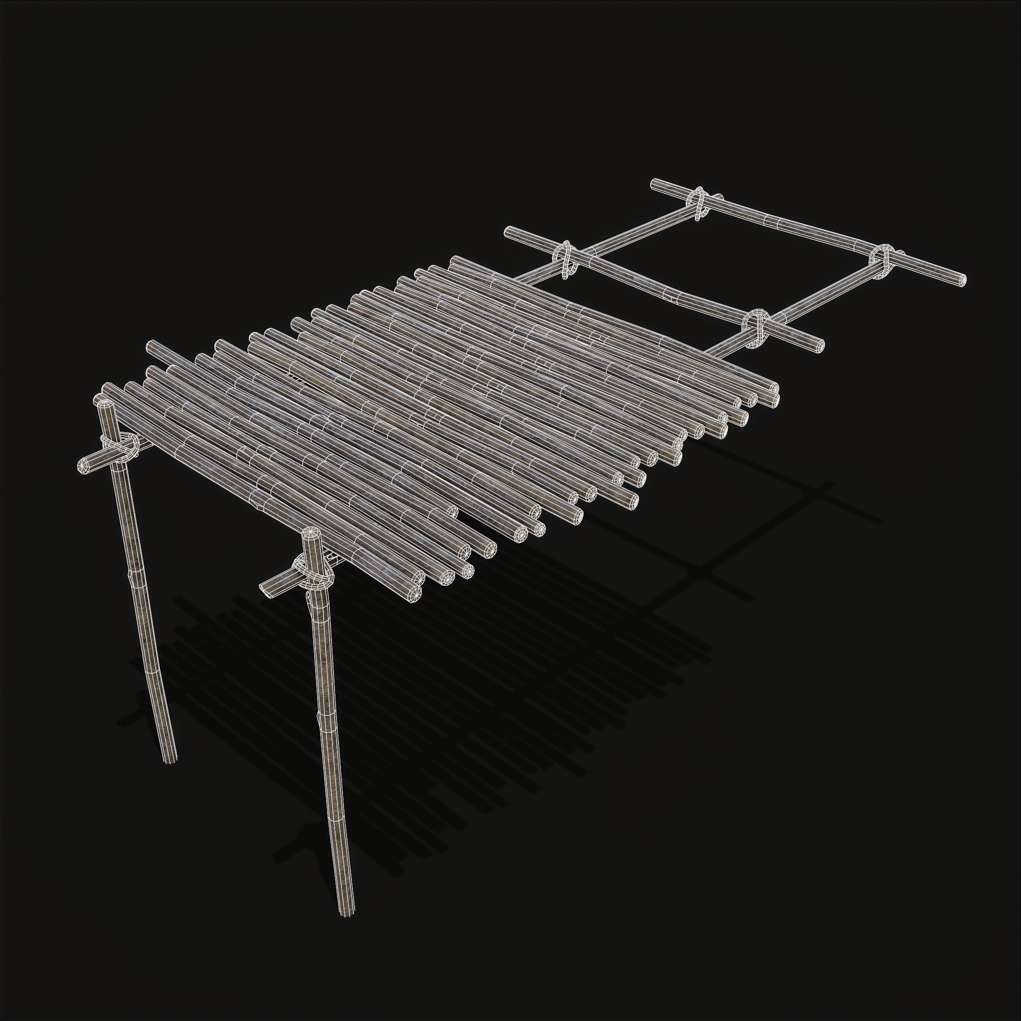 3D model Primitive Tree Tied Fish Skinning Table VR / AR / low-poly ...