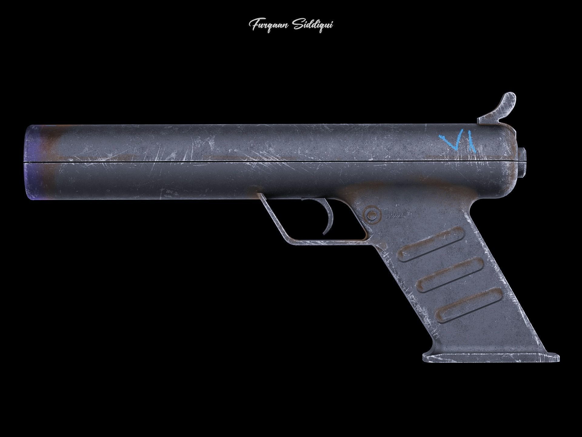 3D model Vanguard Pistol PBR VR / AR / low-poly | CGTrader