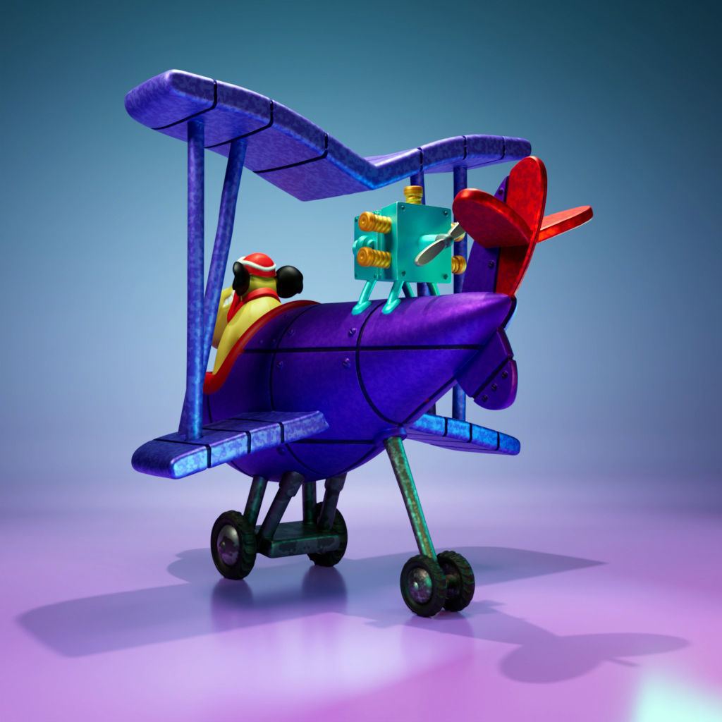 Muttley Airplane 3D model 3D printable | CGTrader