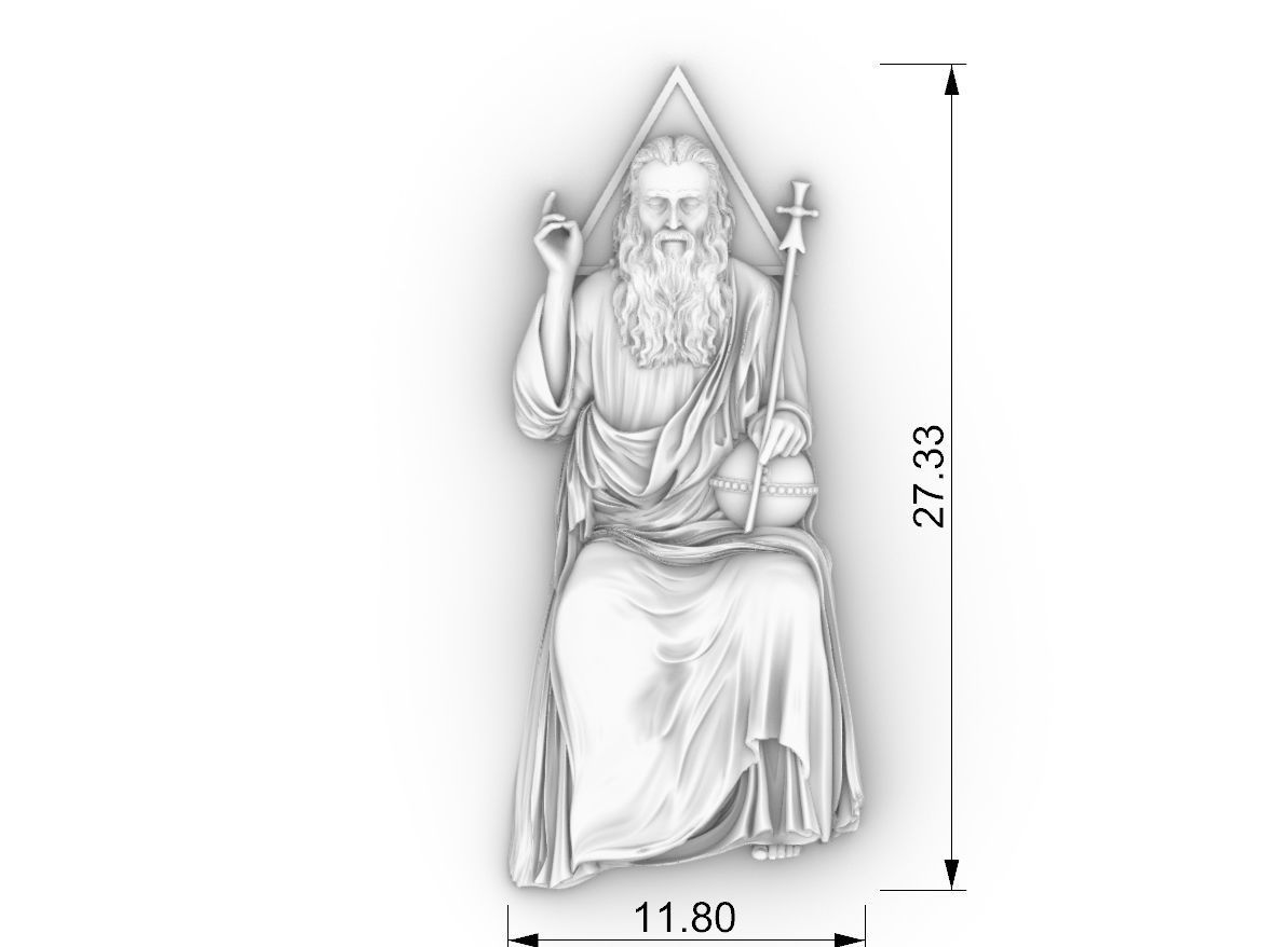 christian god 3D model 3D printable | CGTrader