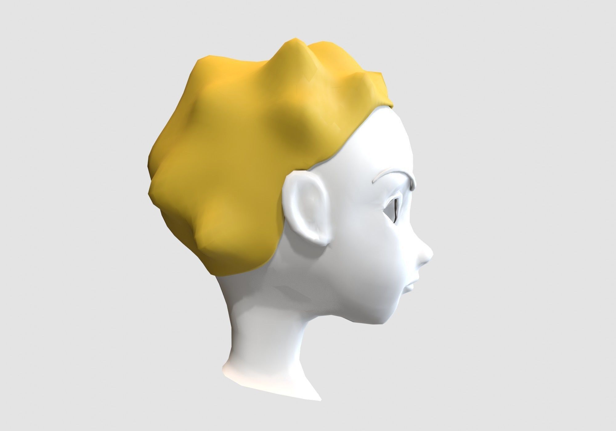 short sharp hairstyle 3D model | CGTrader