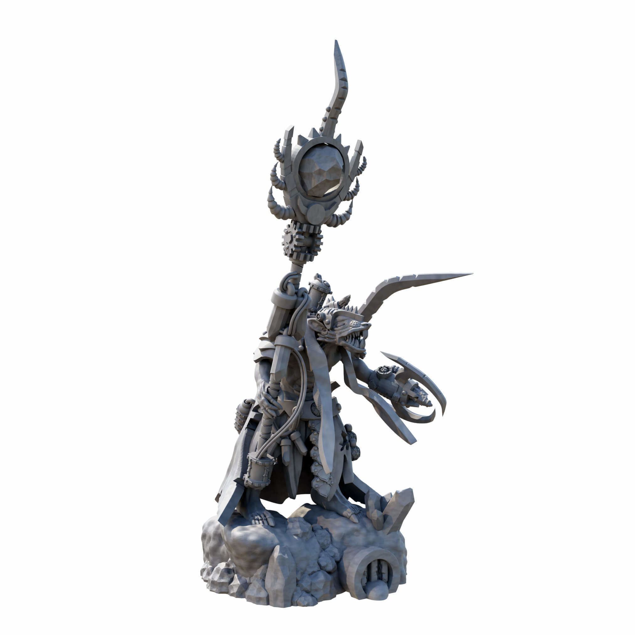 Ratkin Warlock Engineer With Missile Launcher 3D model 3D printable ...