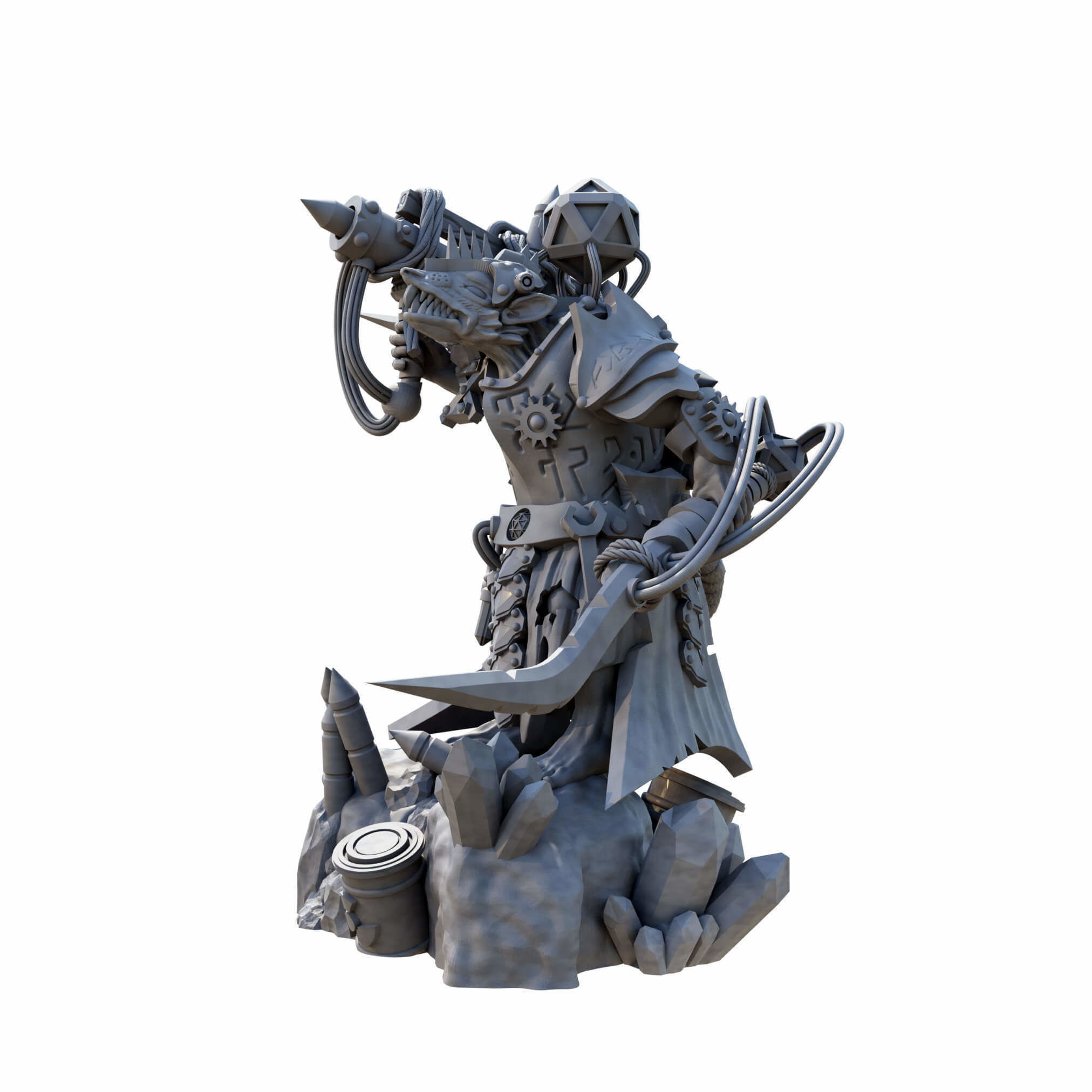 Ratkin Warlock Engineer With Missile Launcher 3D model 3D printable ...