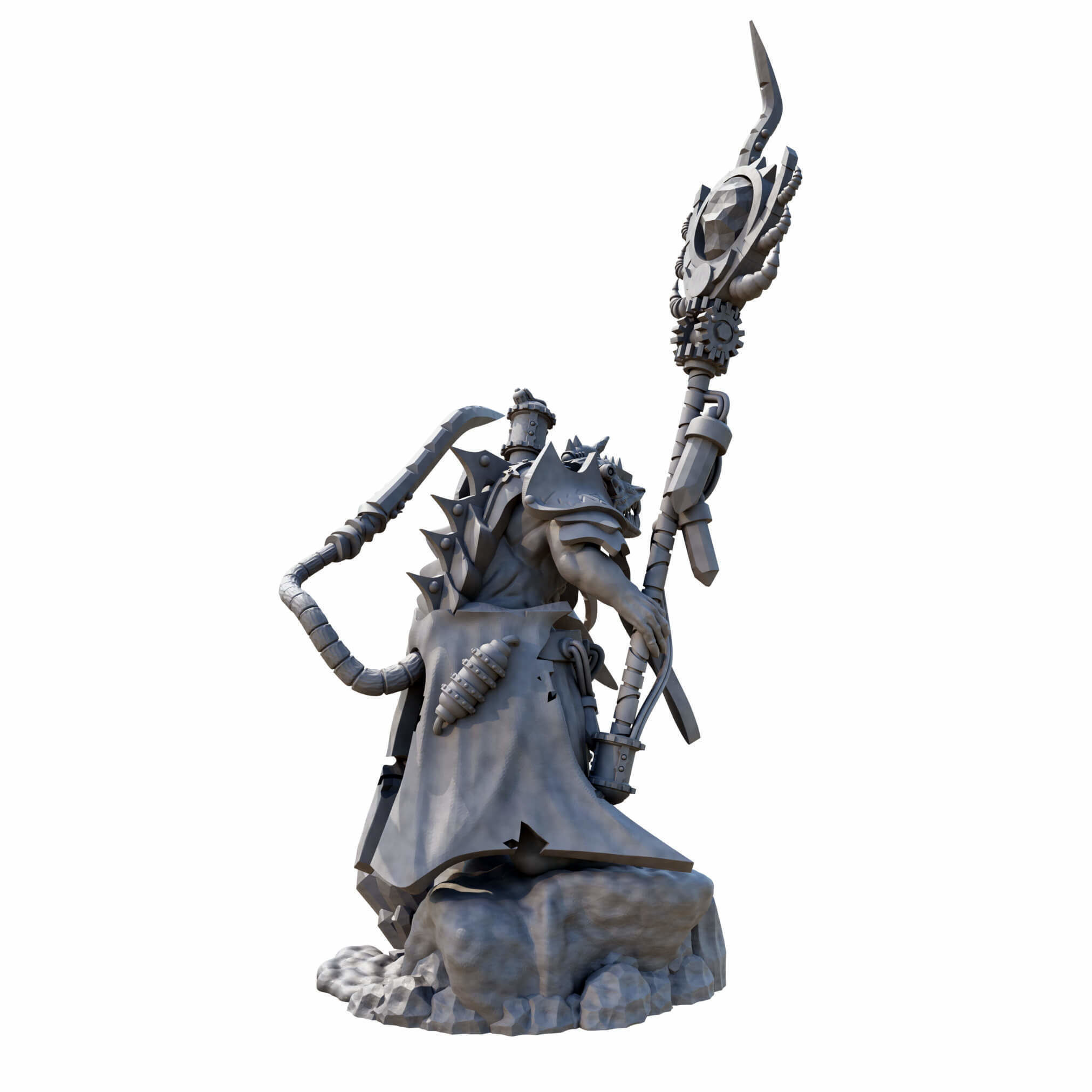 Ratkin Supreme Warlock Fantasy Resin Miniature 3D model 3D printable ...