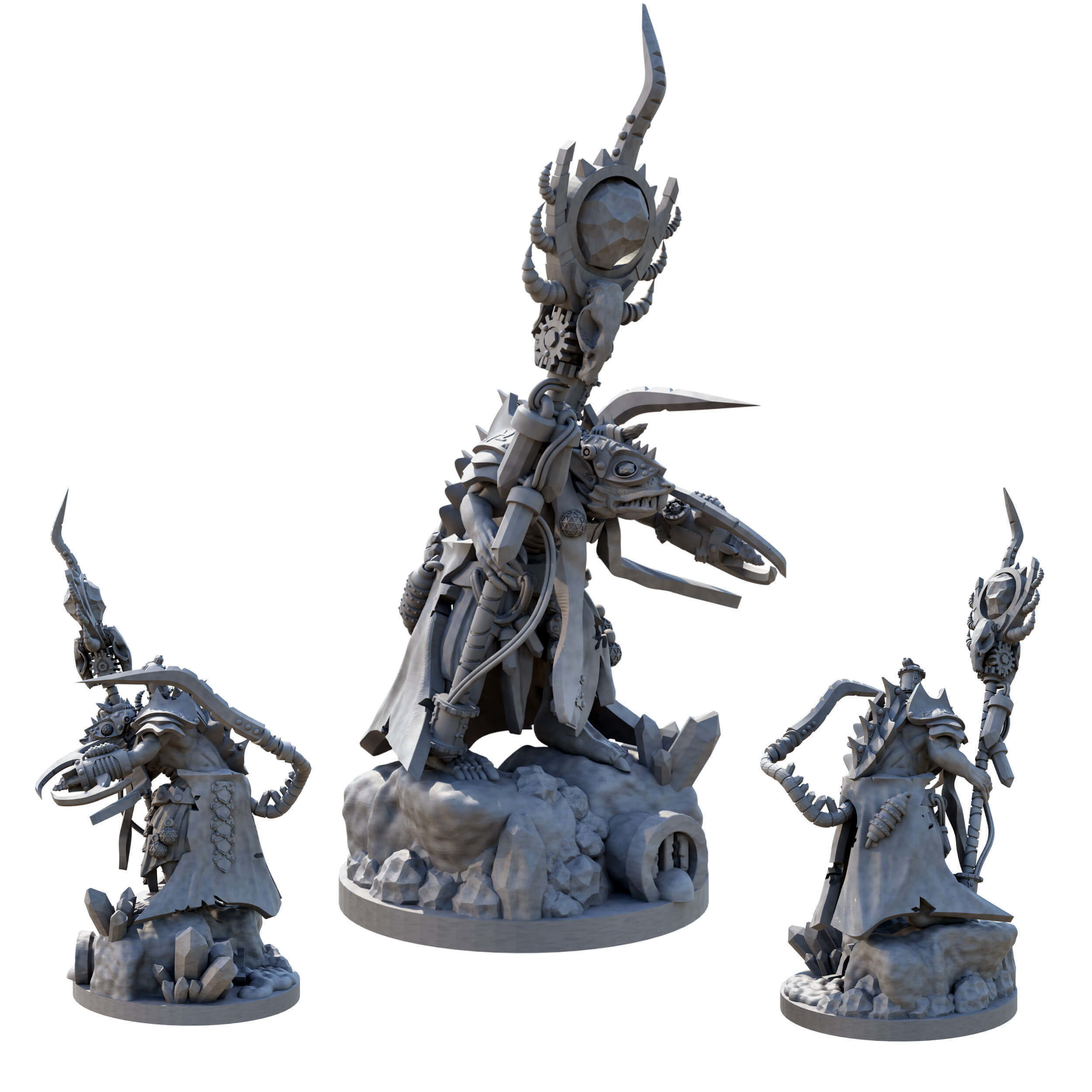 Ratkin Supreme Warlock Fantasy Resin Miniature 3D model 3D printable ...