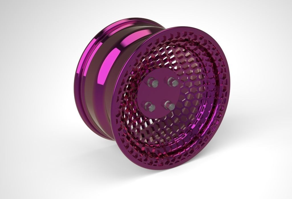 honey comb rims 3D model | CGTrader