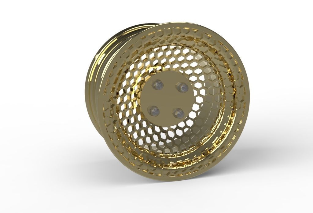 honey comb rims 3D model | CGTrader