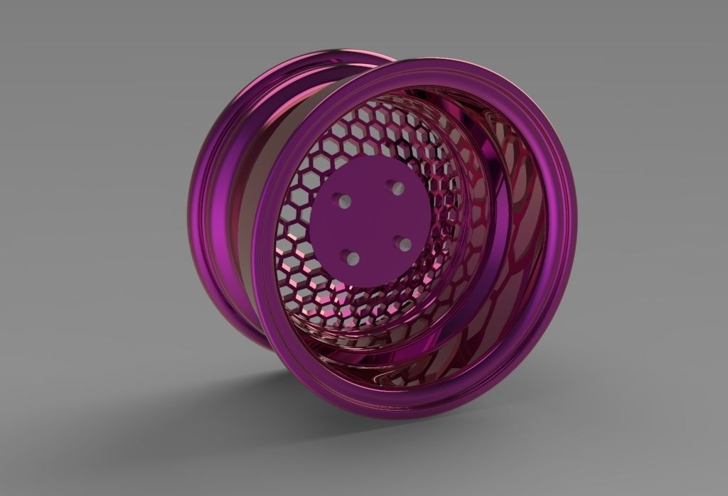 honey comb rims 3D model | CGTrader