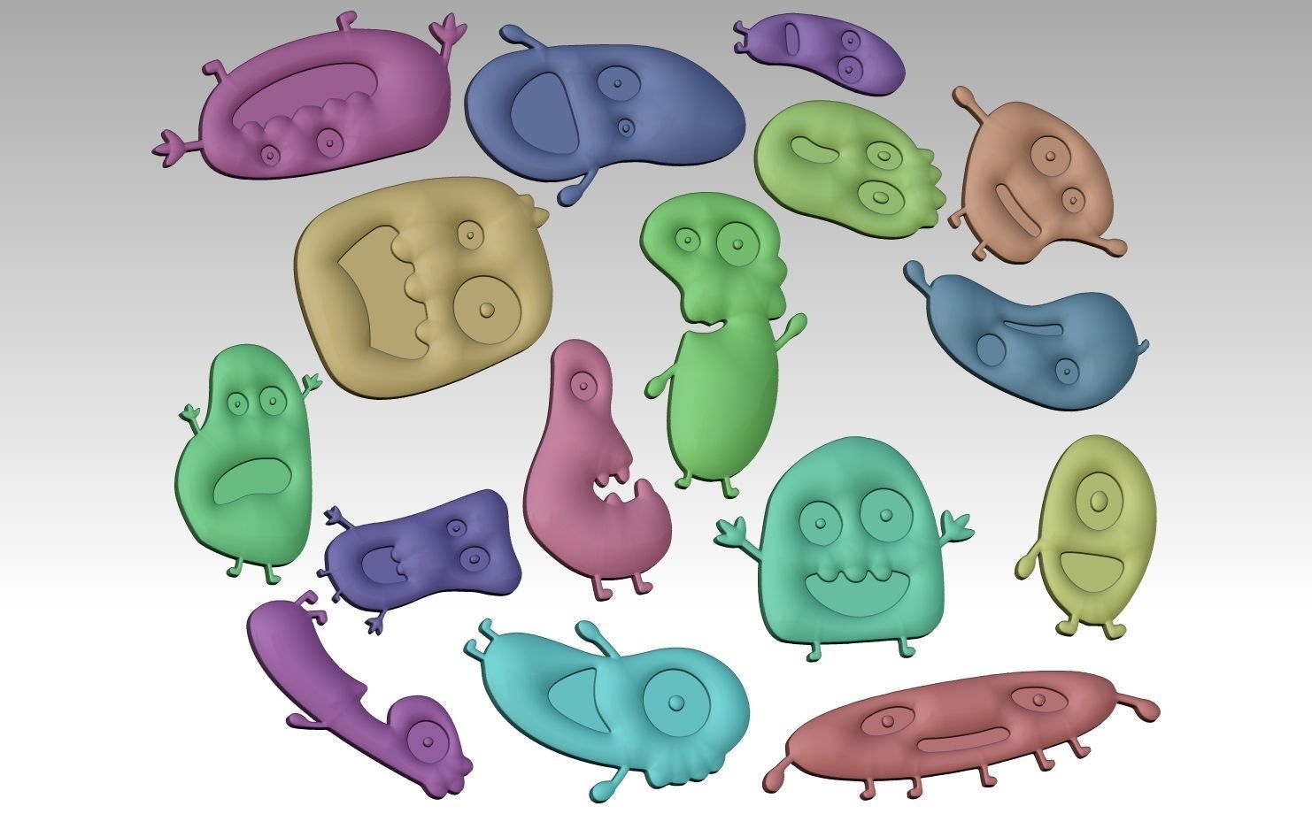 free convert crazy shapes funny 3D model 3D printable | CGTrader
