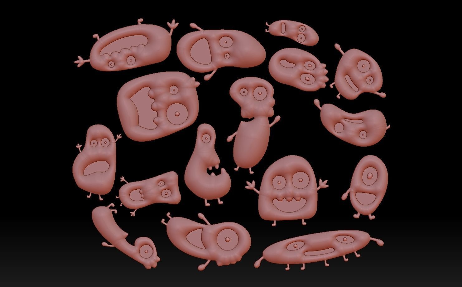 free convert crazy shapes funny 3D model 3D printable | CGTrader
