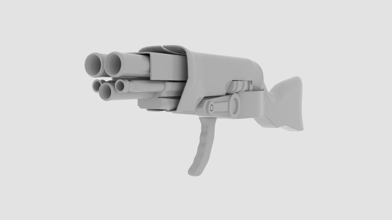 3D model Fantasy shotgun model VR / AR / low-poly | CGTrader