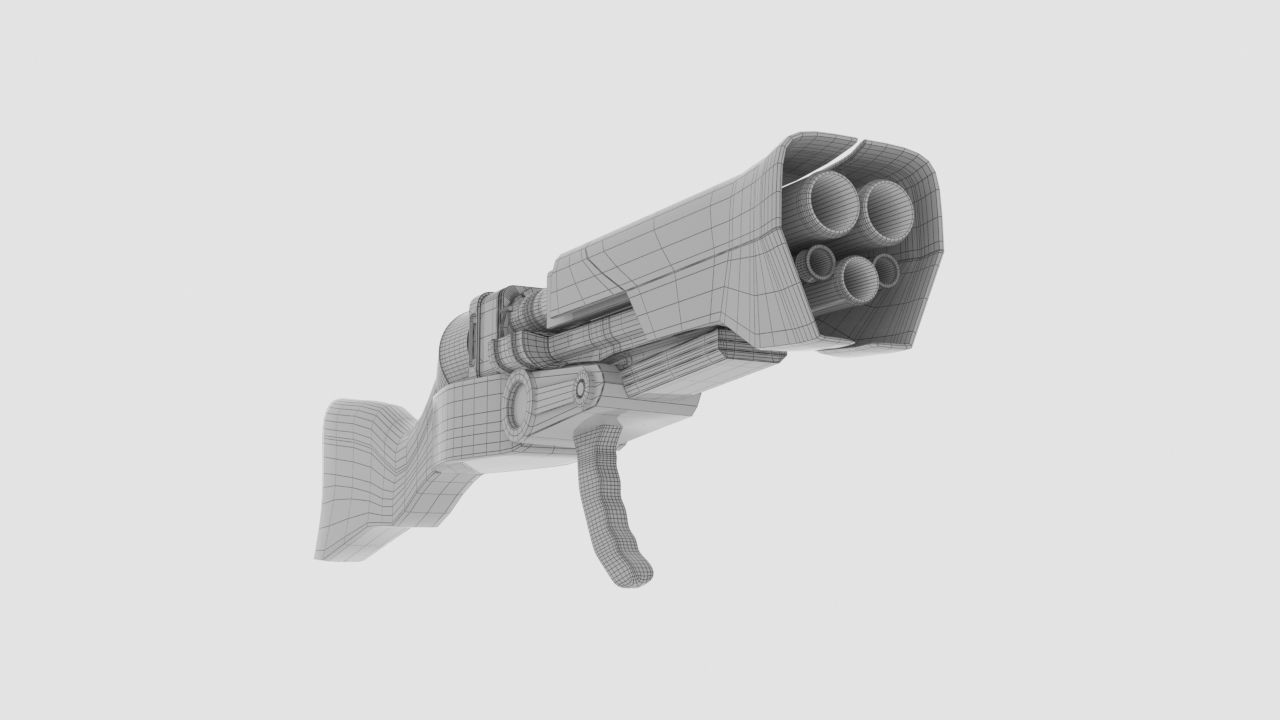 3D model Fantasy shotgun model VR / AR / low-poly | CGTrader