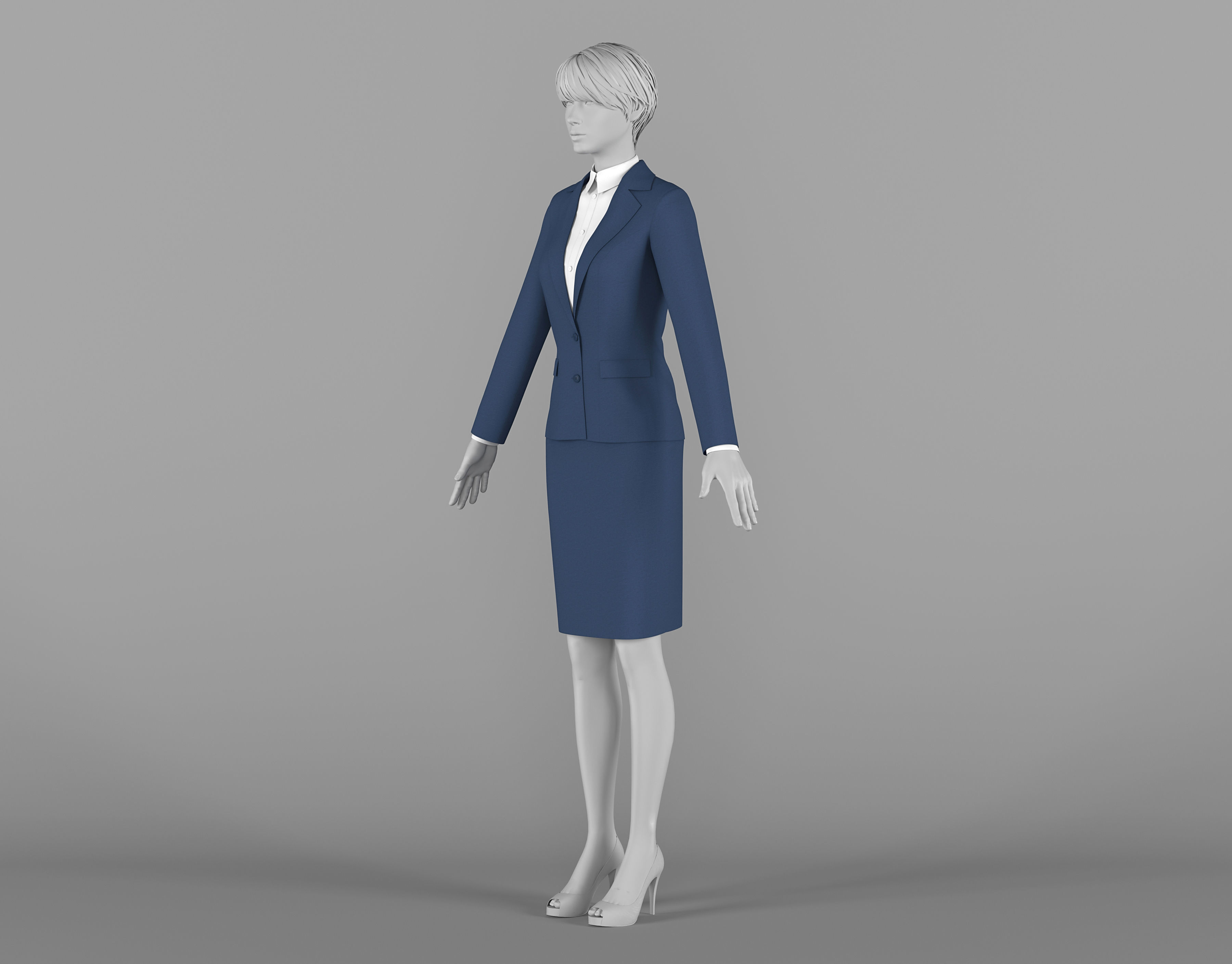 Women Formal Suits 3D model | CGTrader