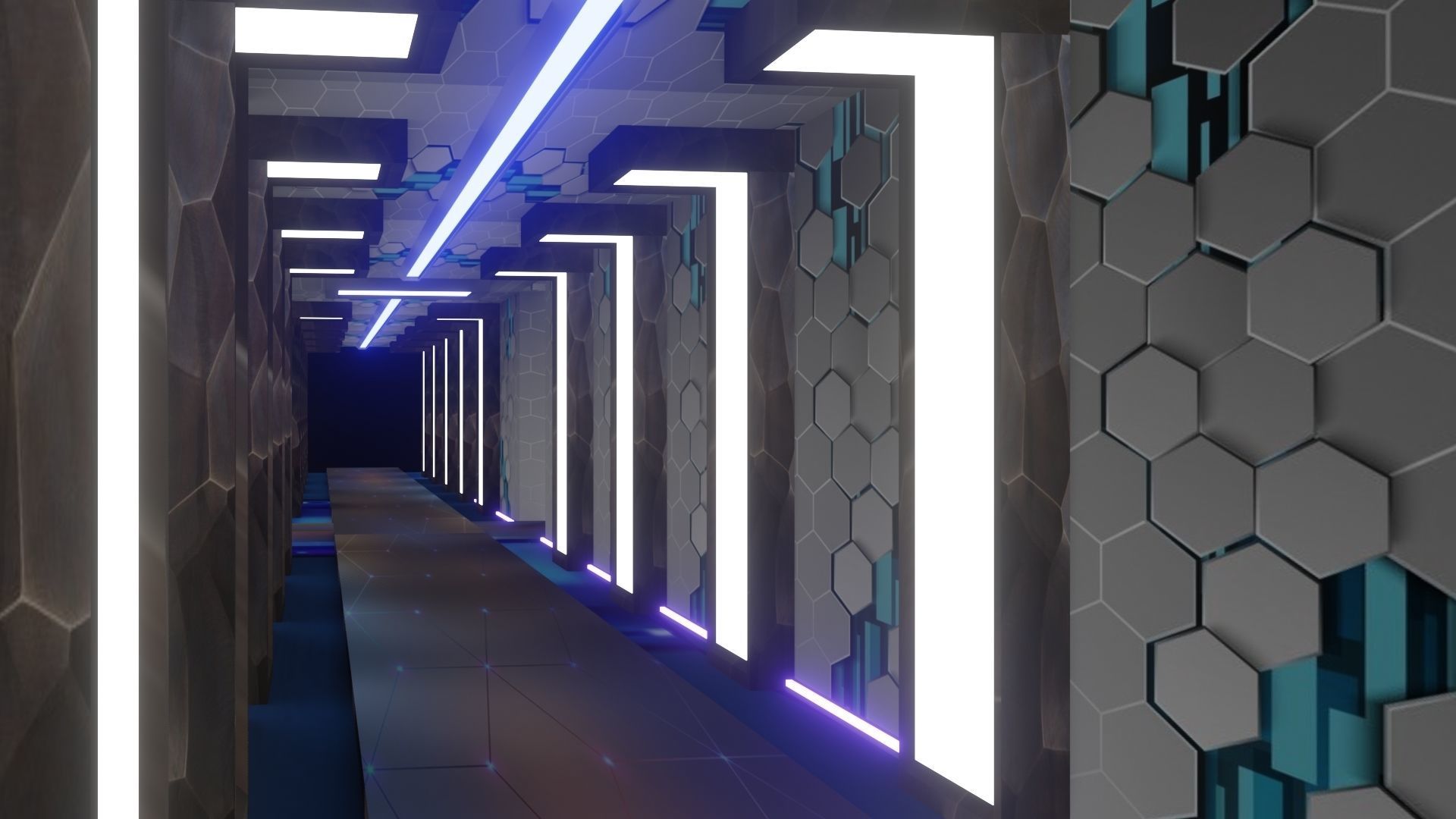 3D model interior CORRIDOR PLACE VR / AR / low-poly | CGTrader