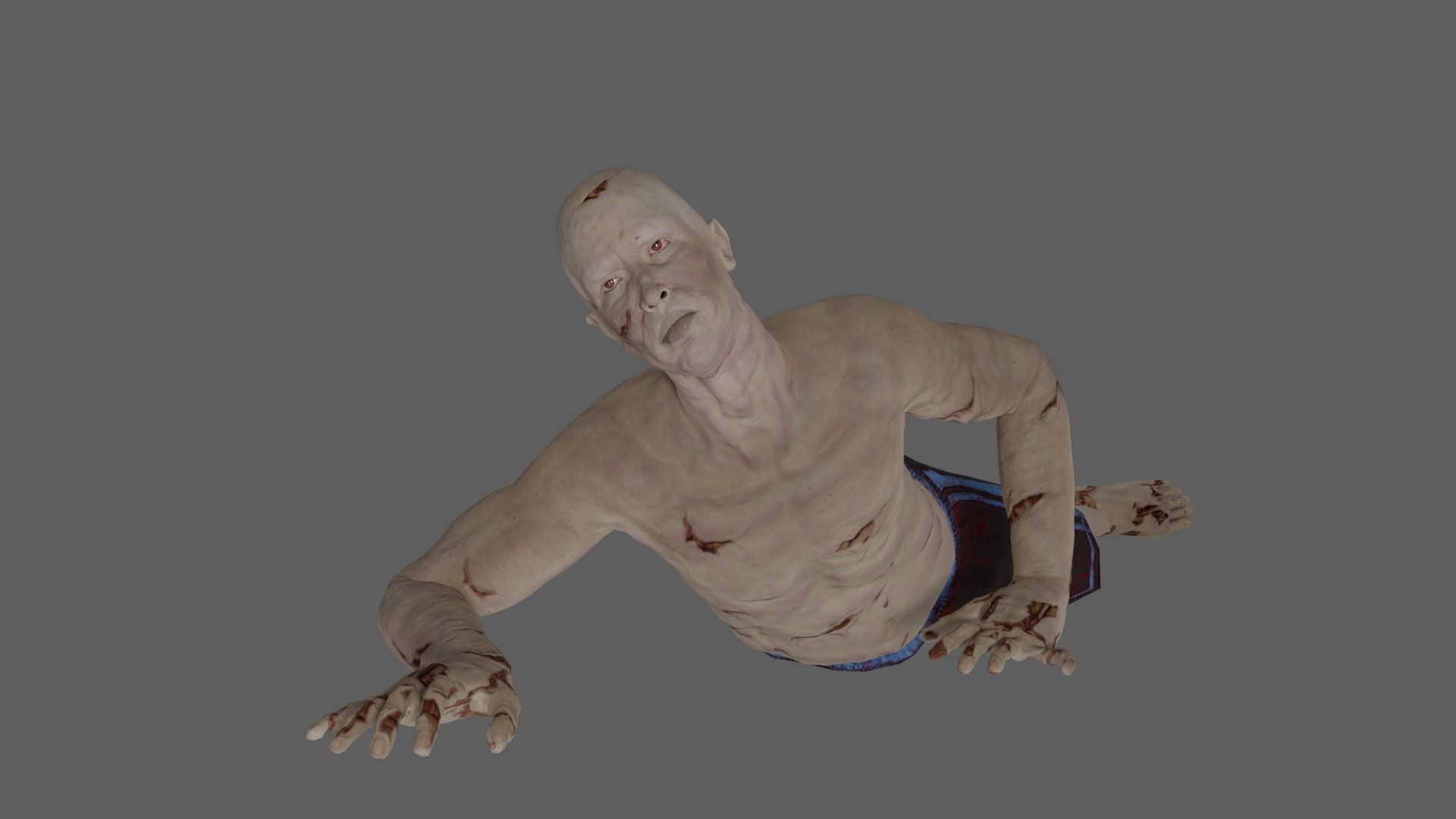 Rigged Zombie 01 3D model rigged | CGTrader