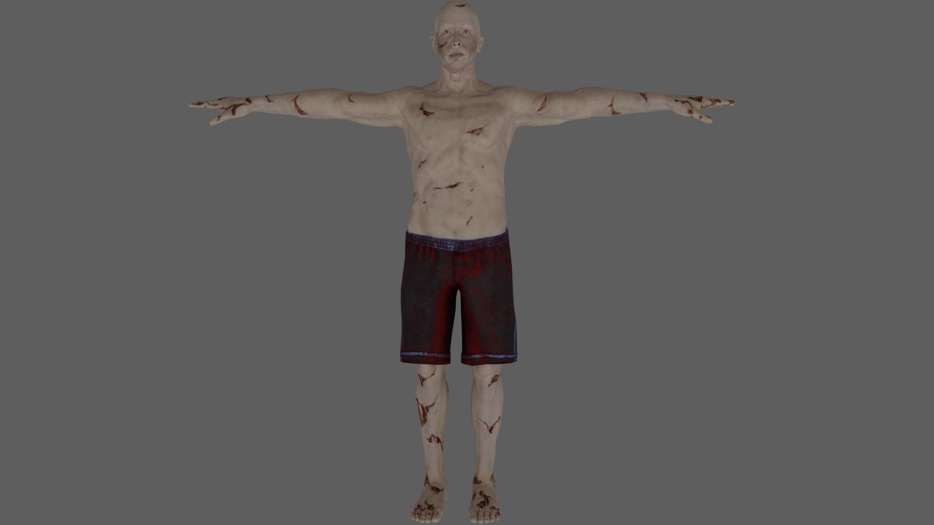 Rigged Zombie 01 3D model rigged | CGTrader