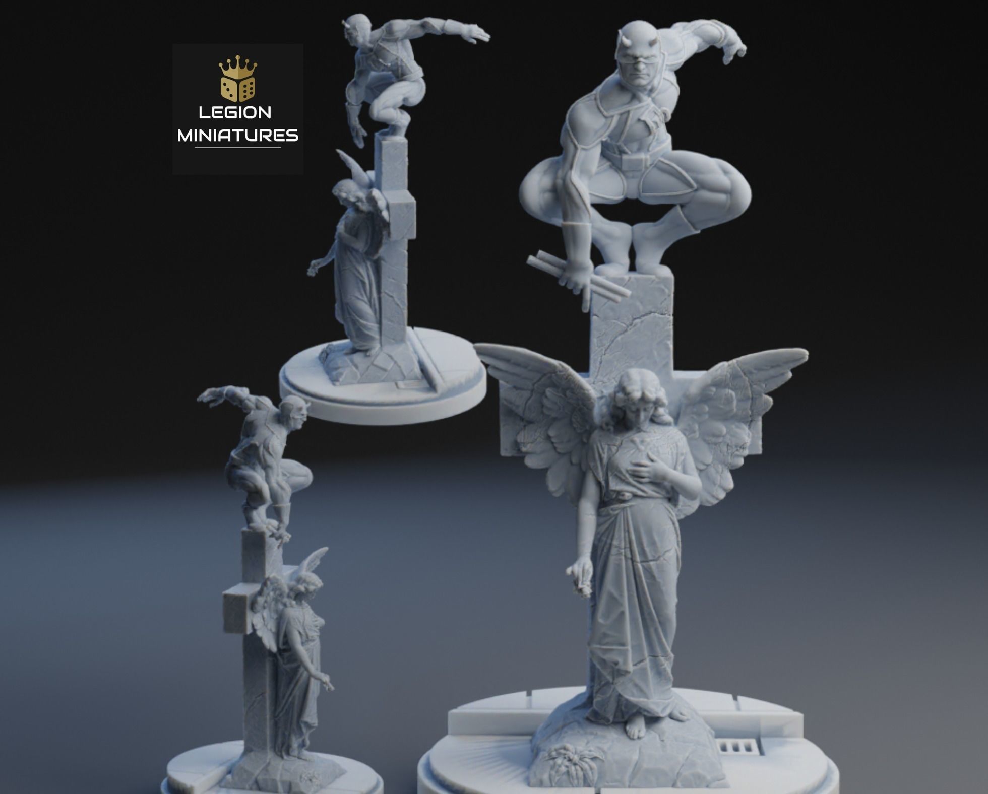 MARVEL CRISIS PROTOCOL DAREDEVIL PRESUPPORTED INCLUDED 3D model 3D ...