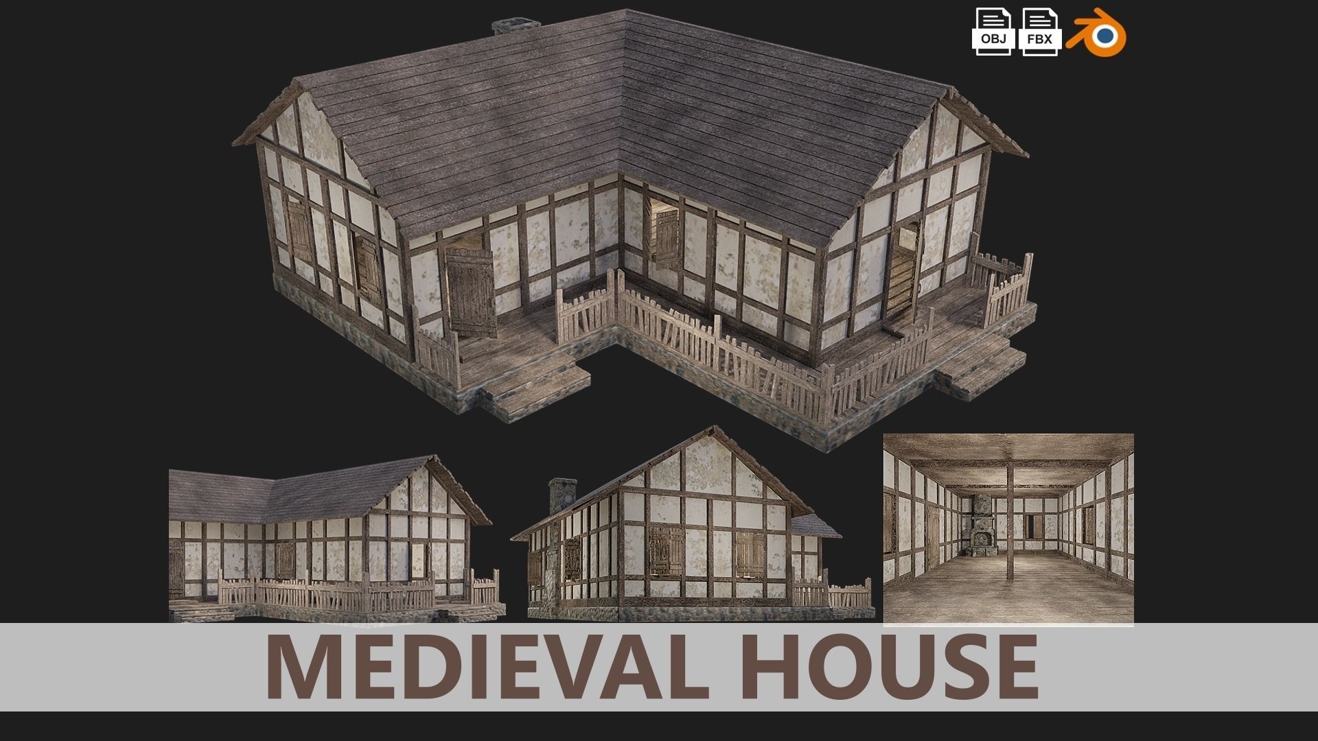 3D model 1 - 40 OLD MEDIEVAL BUILDINGS PACK 4K Textures GameReady VR ...
