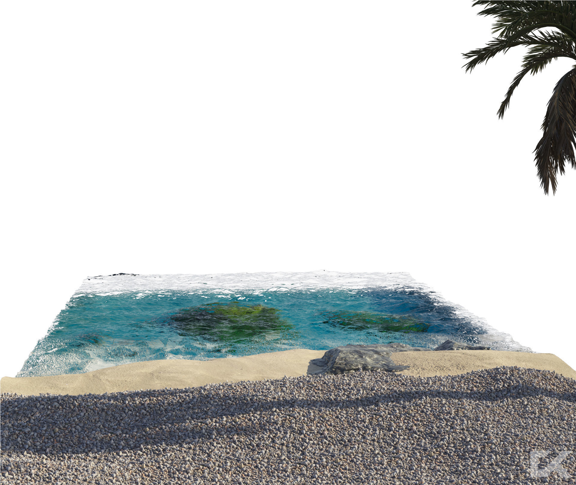 Ocean free VR / AR / low-poly 3D model | CGTrader