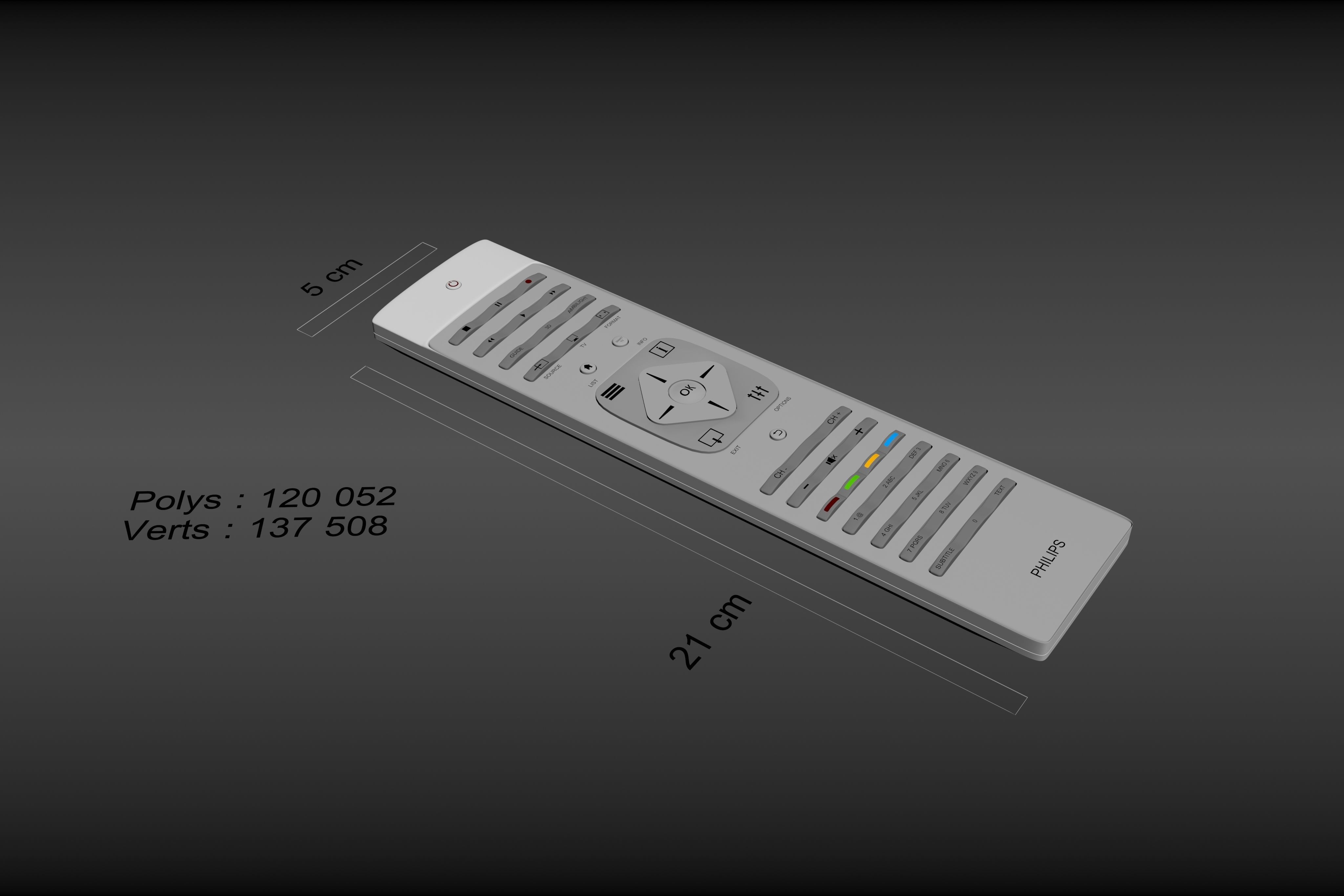 TV remote 3D model | CGTrader