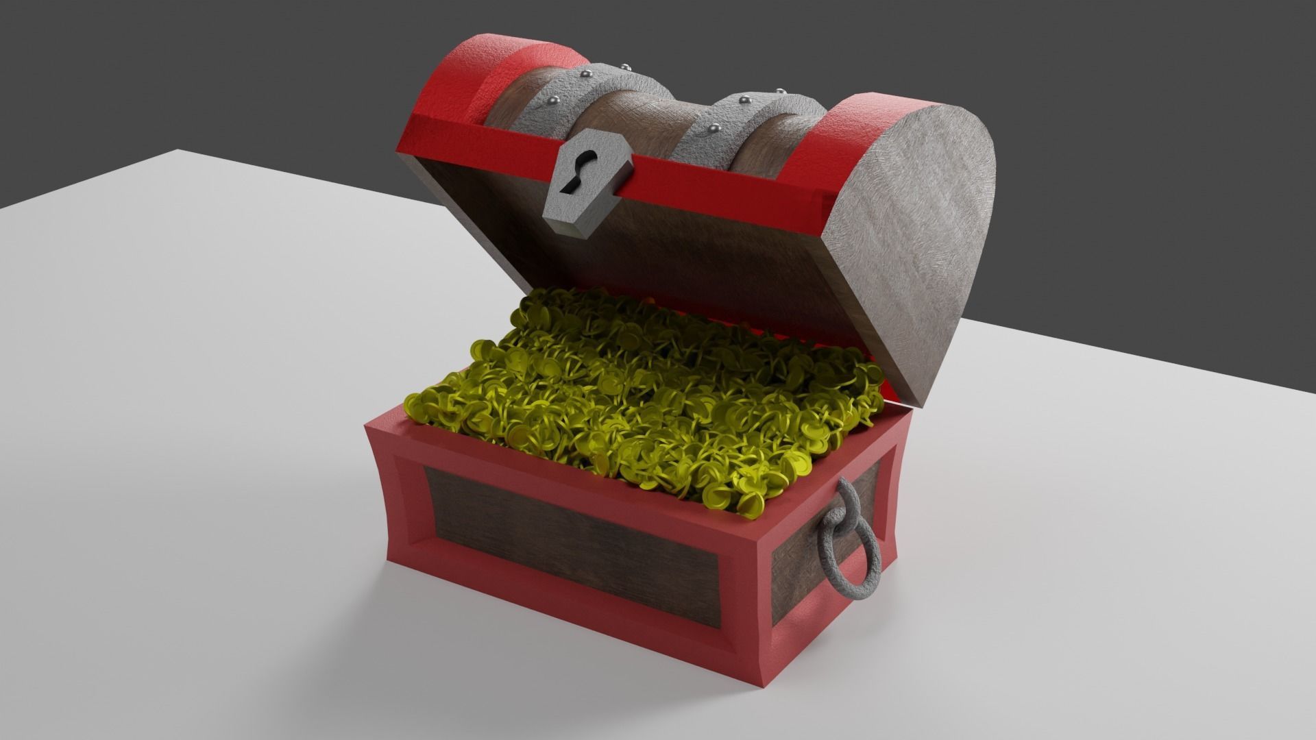 3D model Chest full of coins VR / AR / low-poly | CGTrader