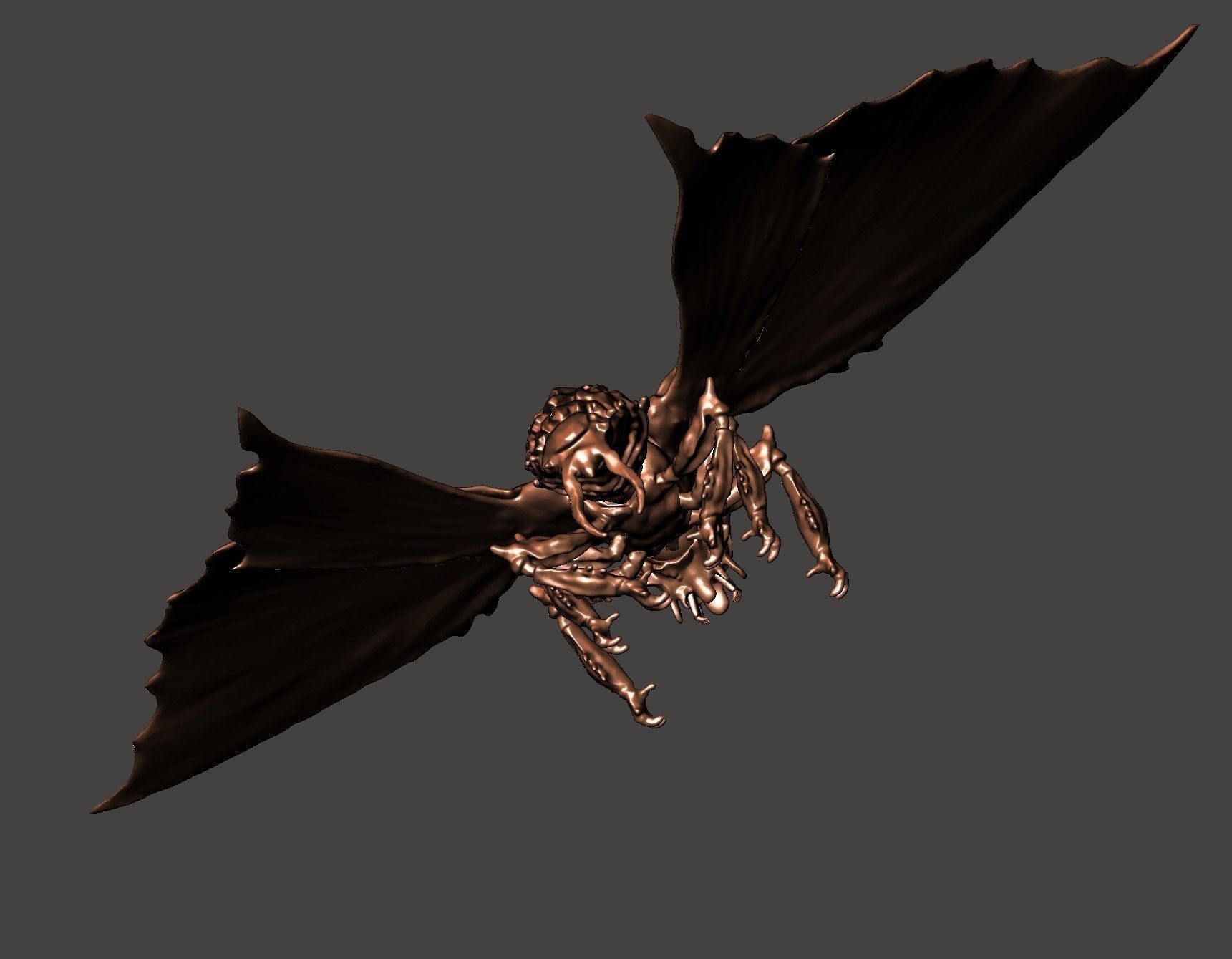 BATTRA GIANT MOTHRA GODZILLA KAIJU FLYING MONSTER- HI-POLY STL 3D model ...