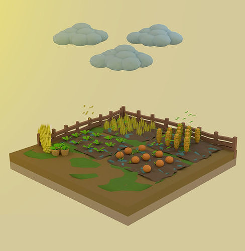 Remake Lowpoly Farm free 3D model | CGTrader