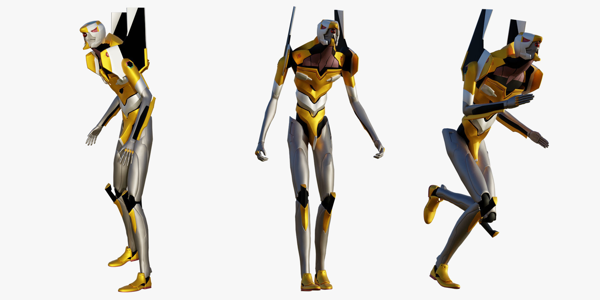 3D model Rigged EVA 00 Unit Neon Genesis Evangelion VR / AR / low-poly ...