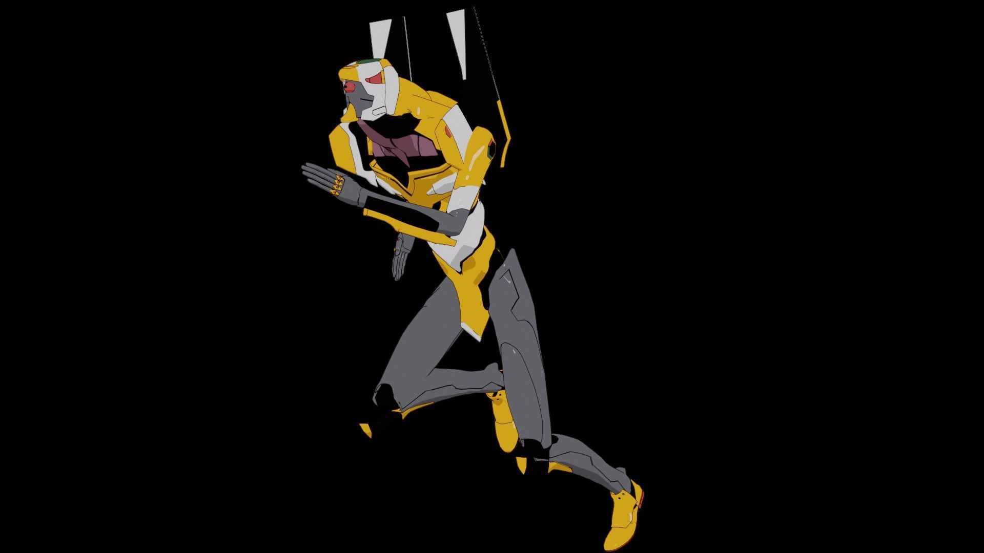 3D model Rigged EVA 00 Unit Neon Genesis Evangelion VR / AR / low-poly ...