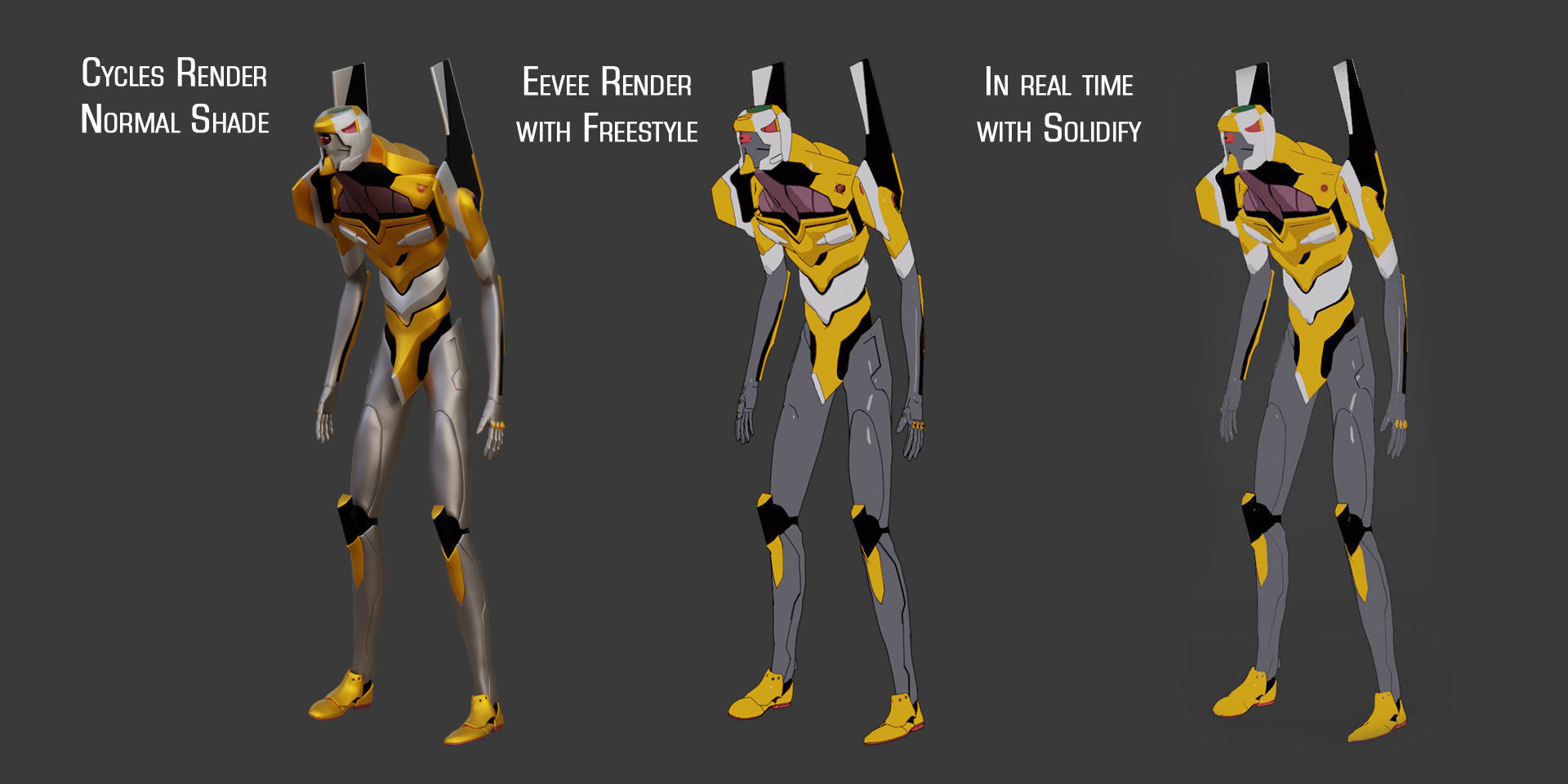 3D model Rigged EVA 00 Unit Neon Genesis Evangelion VR / AR / low-poly ...