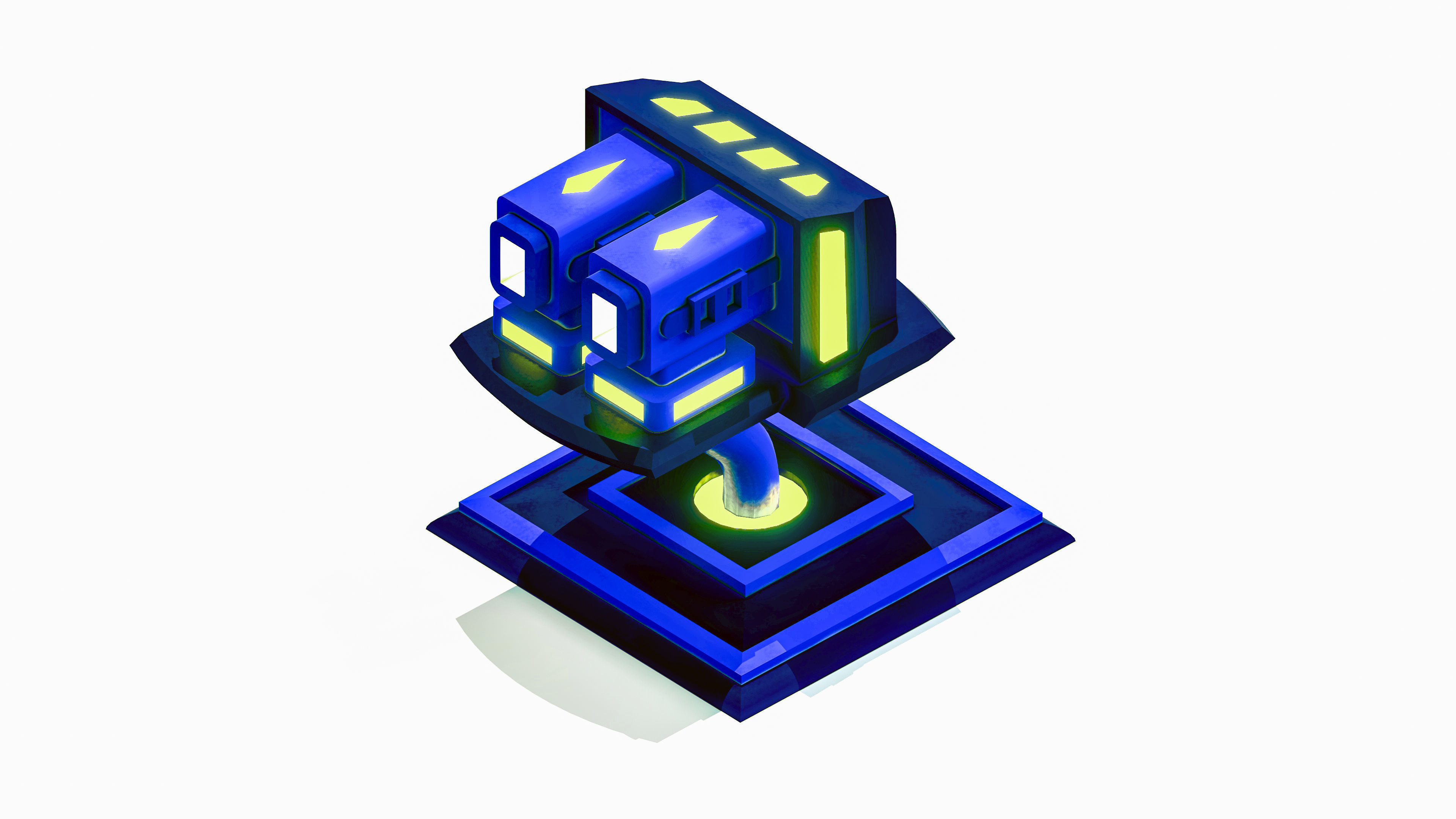 3D model SPACE CANON - LOW POLY VR / AR / low-poly | CGTrader