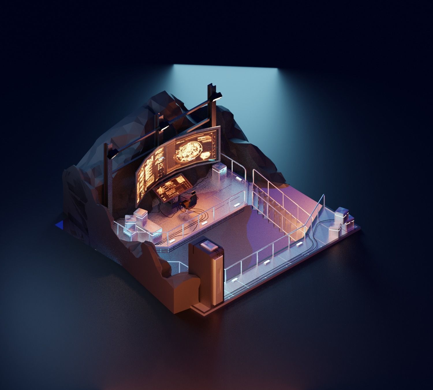 Cartoon Batcave 3D model | CGTrader