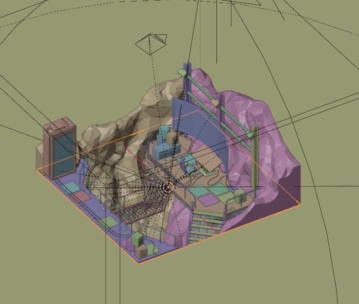 Cartoon Batcave 3D model | CGTrader