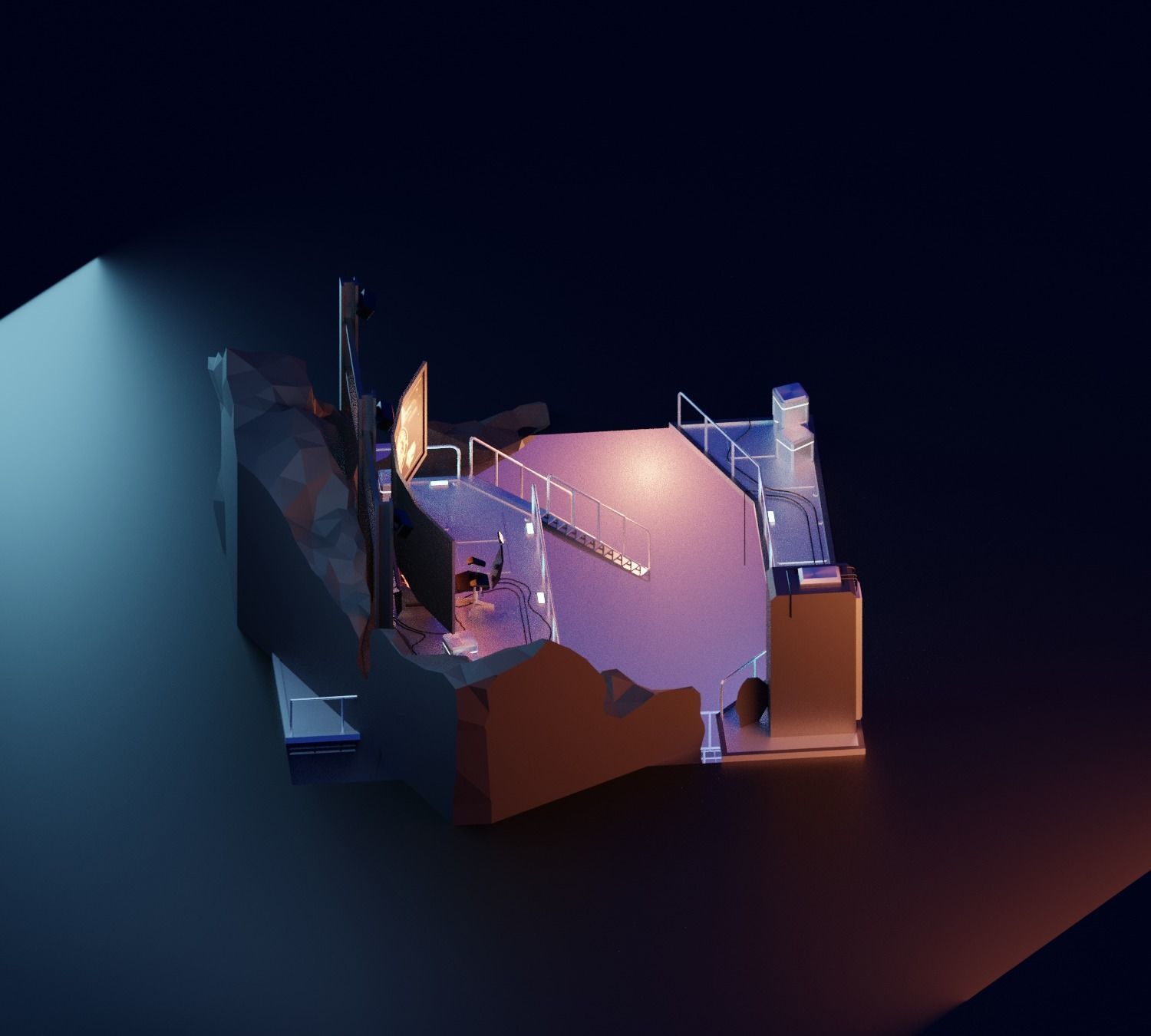 Cartoon Batcave 3D model | CGTrader