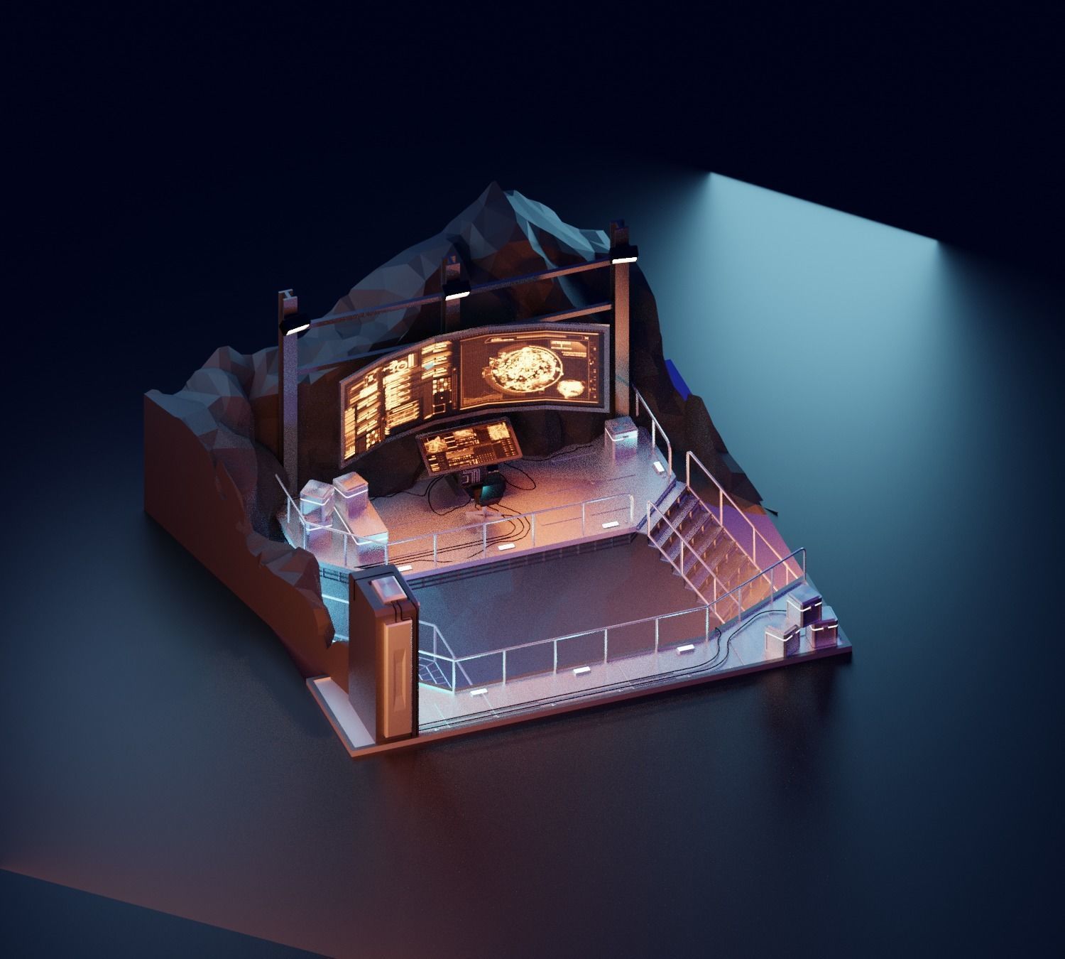 Cartoon Batcave 3D model | CGTrader