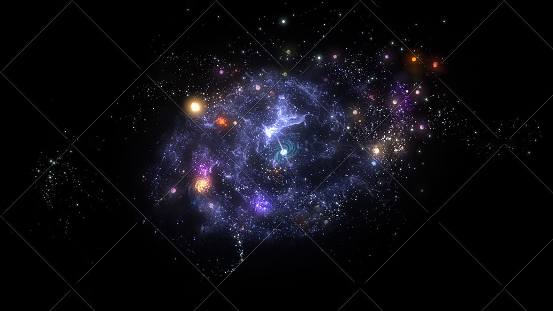 universe galaxy starry star planet particle effect 3D model | CGTrader