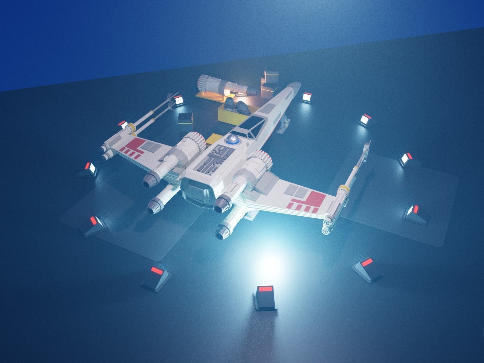 Cartoon X-Wing 3D model | CGTrader