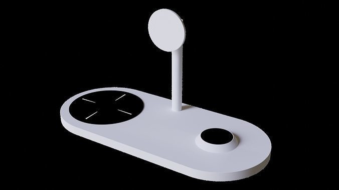 3D model DailyObjects SURGE 3-In-1 Magnetic Wireless Charging Station ...