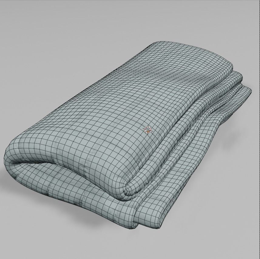 Blanket folded 3 times free 3D model | CGTrader