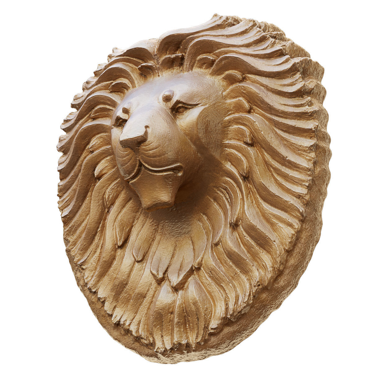 Beautiful detailed bas-relief of a lions head 3D model | CGTrader