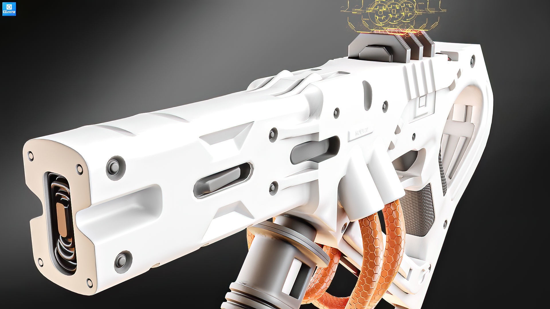 NOVA Sci-fi Pistol 3D model | CGTrader