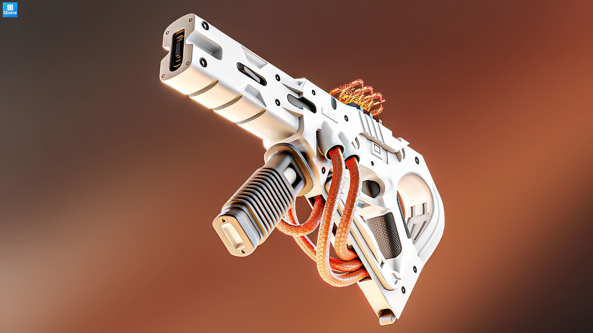 NOVA Sci-fi Pistol 3D model | CGTrader