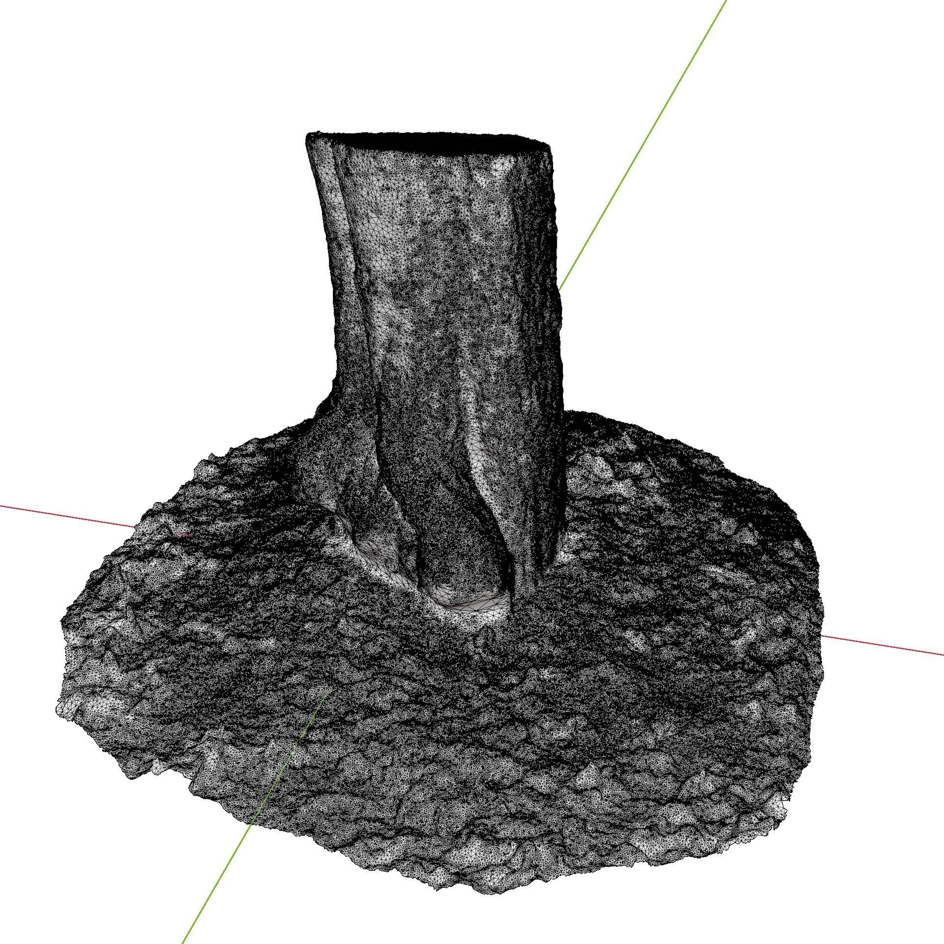 3D model Stump photogrammetry Low Poly and High Poly VR / AR / low-poly ...