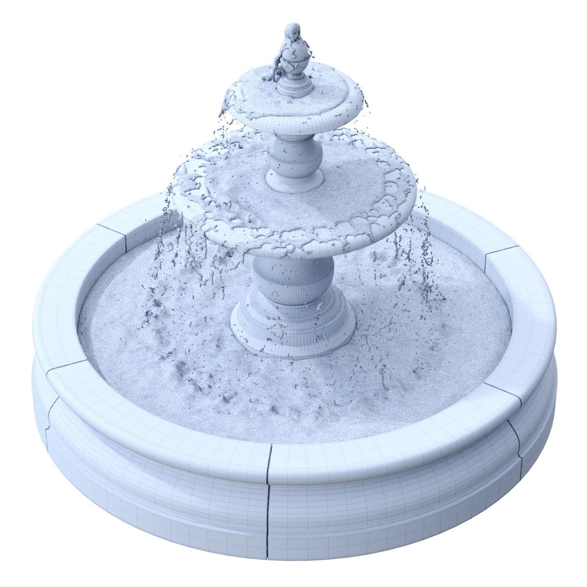 Campania - Caterina Fountain in Basin 3D model | CGTrader