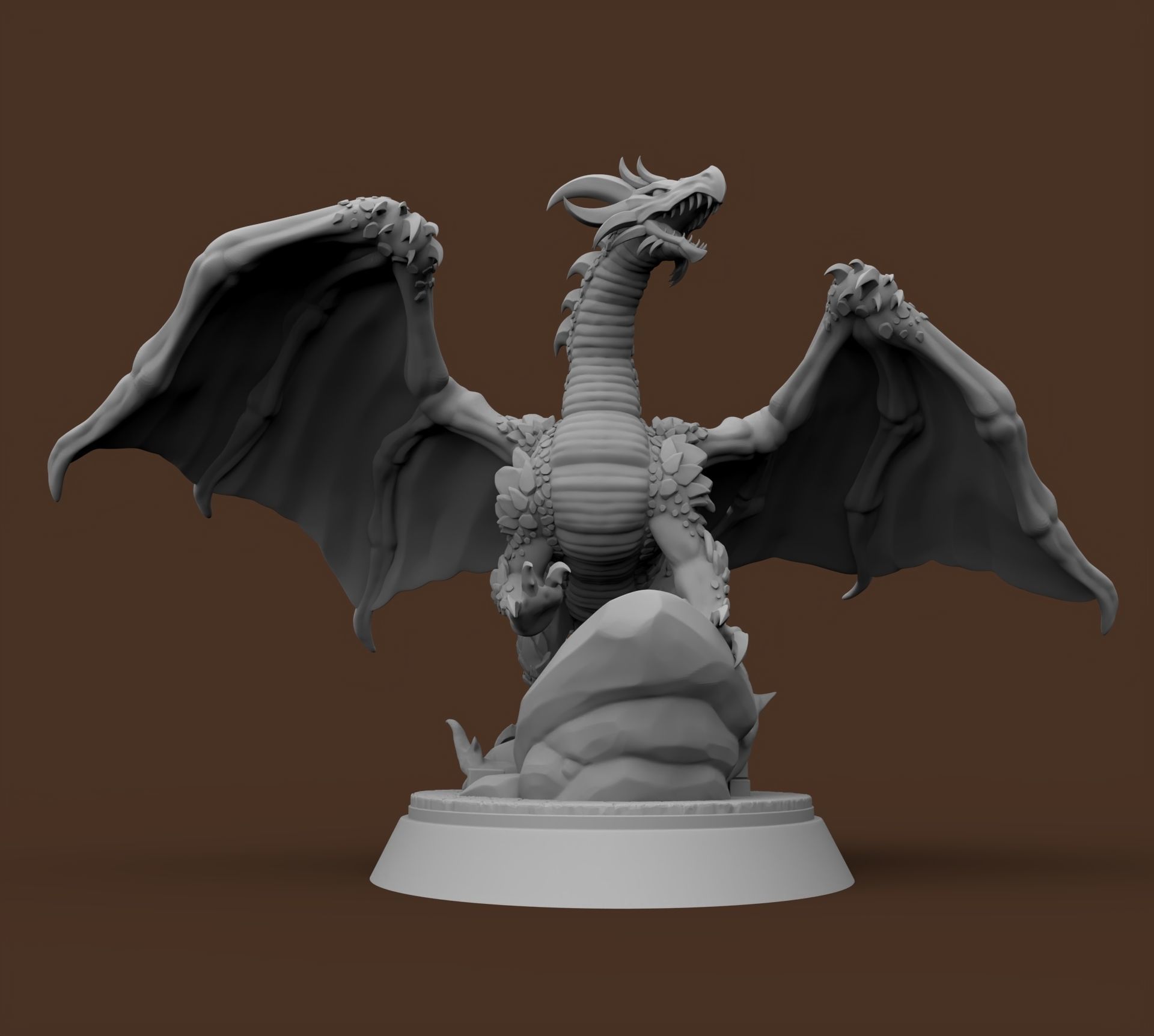 Classic occidental Dragon 3D model 3D printable | CGTrader