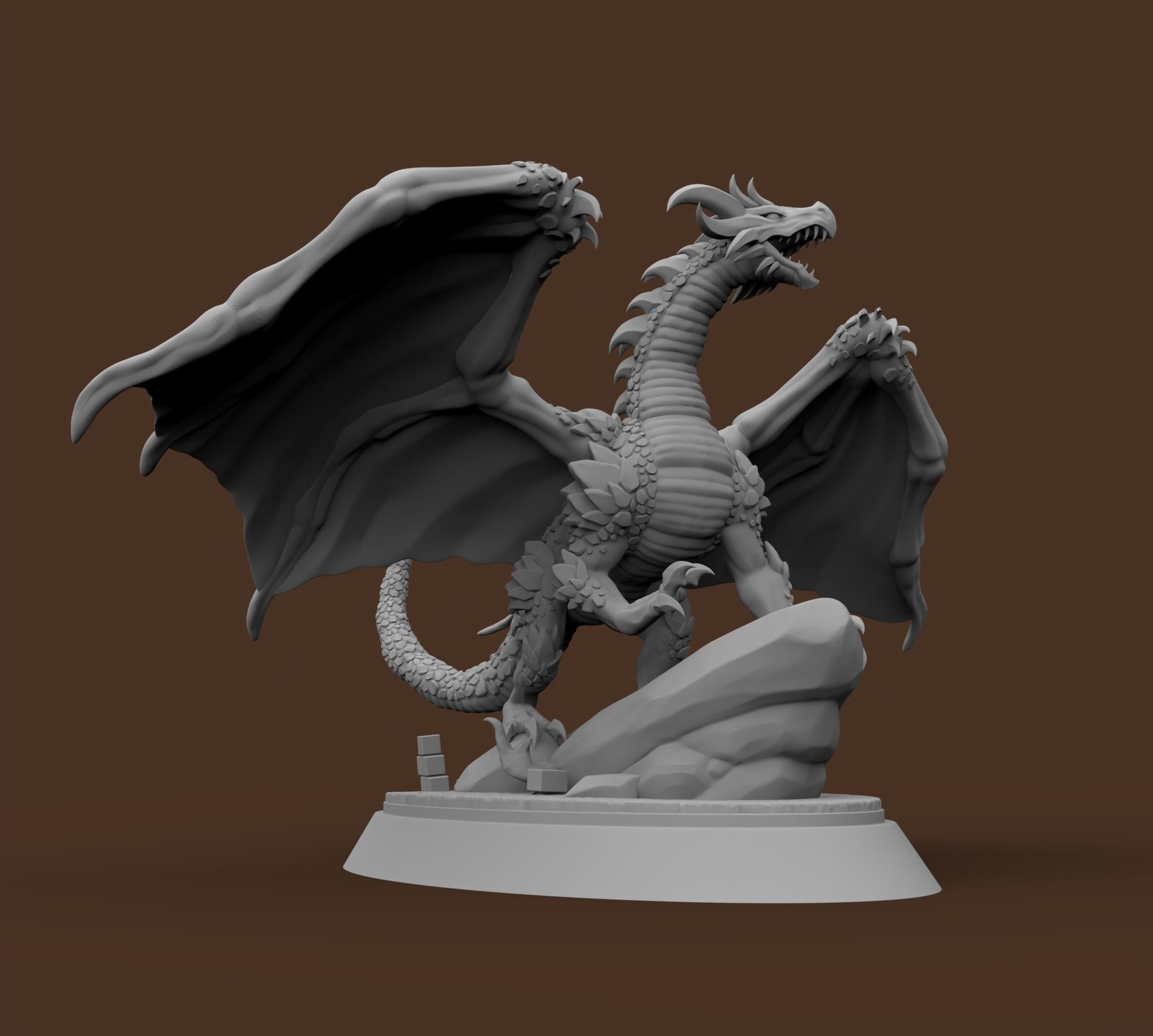 Classic occidental Dragon 3D model 3D printable | CGTrader