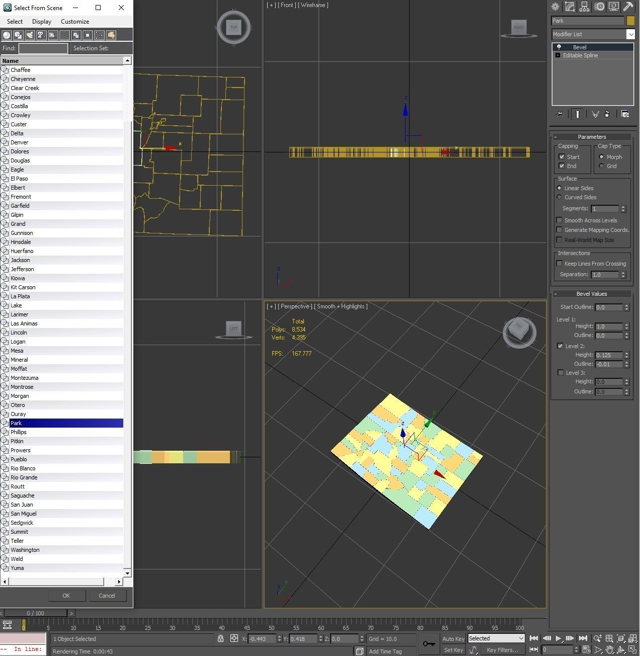 Colorado Political Map 3D model | CGTrader