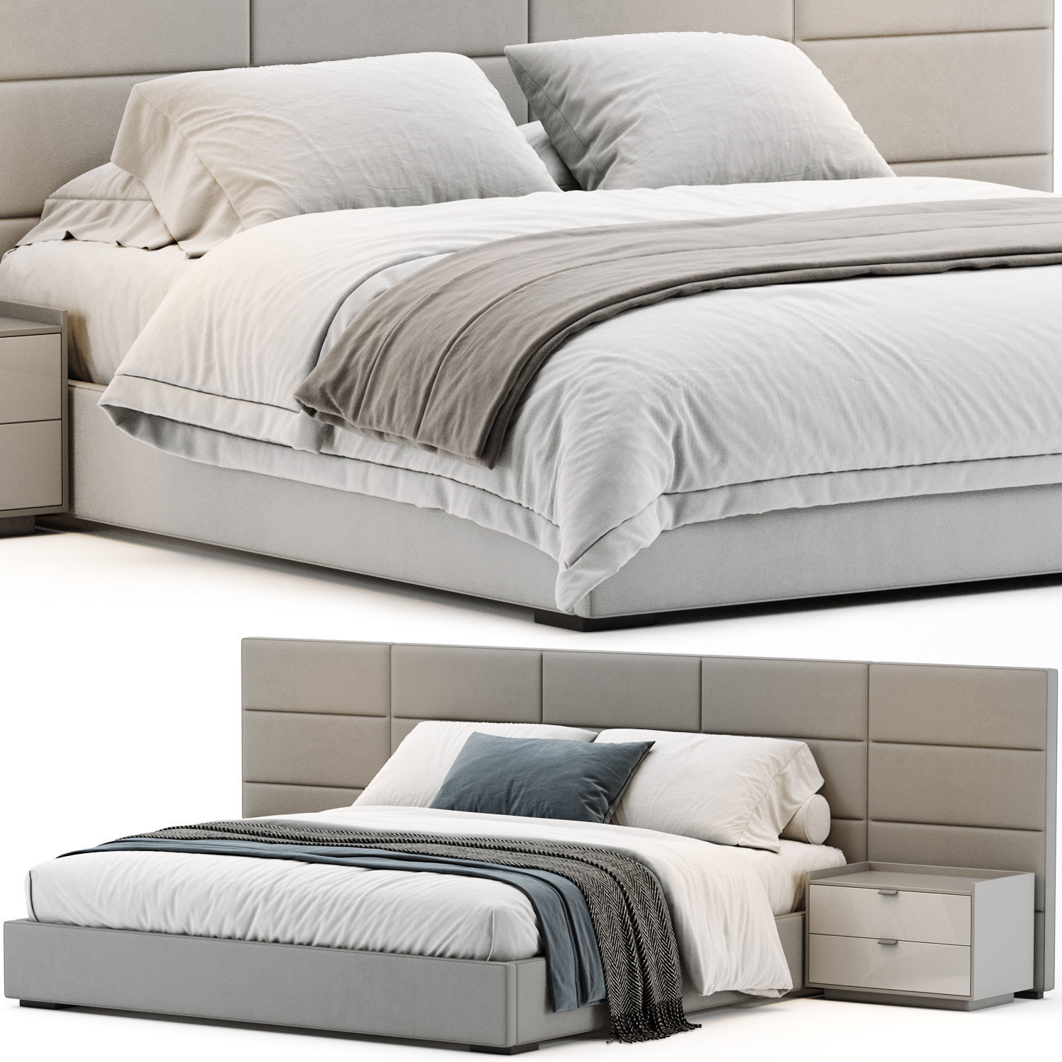 RH Modena Bed 3D model | CGTrader
