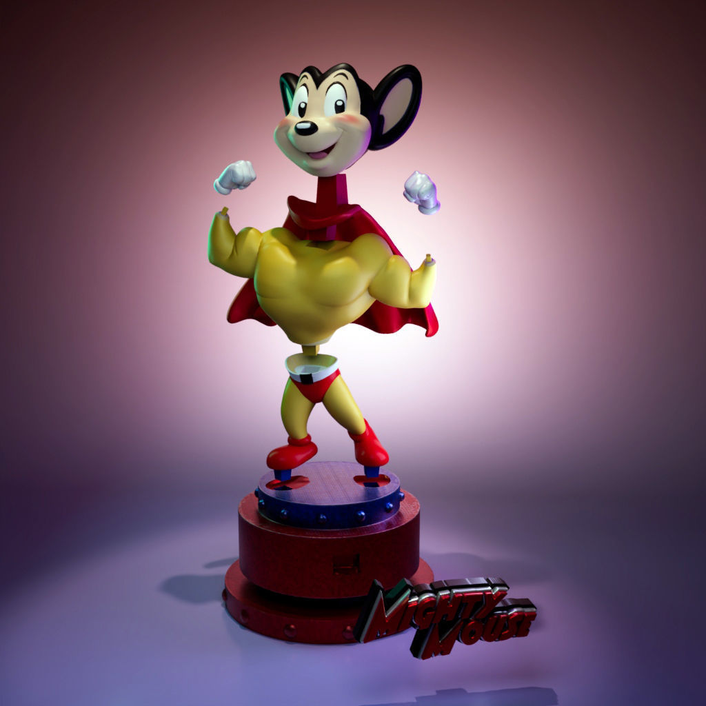 Migthy Mouse - Super Mouse 3D model 3D printable | CGTrader