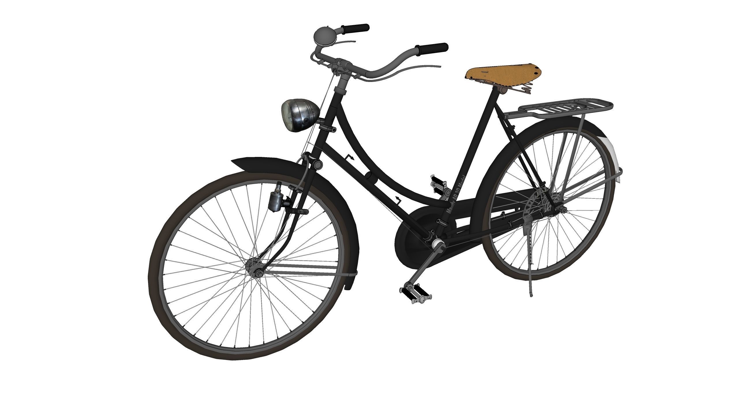 bycicle old bike retro 3D model | CGTrader